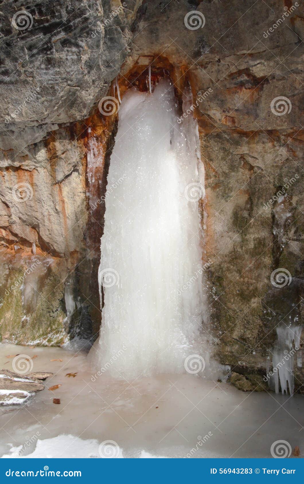 Frozen waterfall stock image. Image of wall, dripping - 56943283