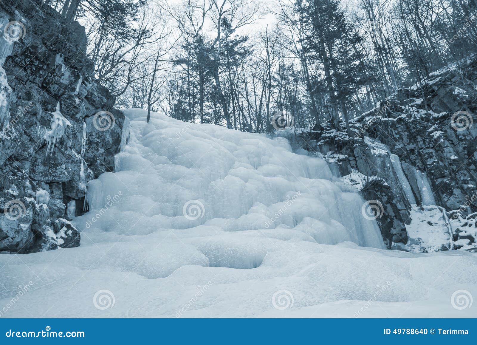 Frozen waterfall stock photo. Image of landscape, frozen - 49788640