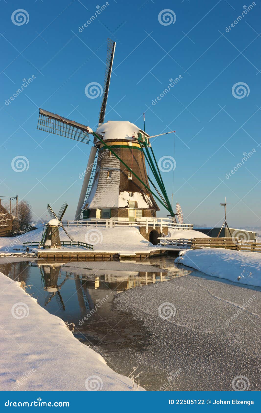 Frozen windmill stock photo. Image of nature, weather - 22505122
