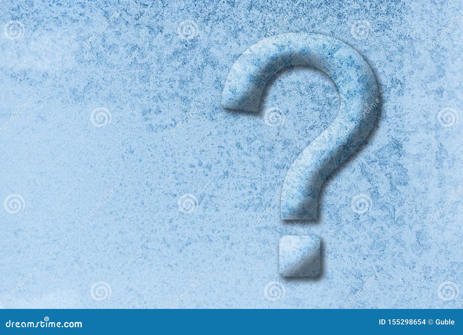 A Frozen Window with an Ice Pattern with a Question Mark. Winter Frost ...