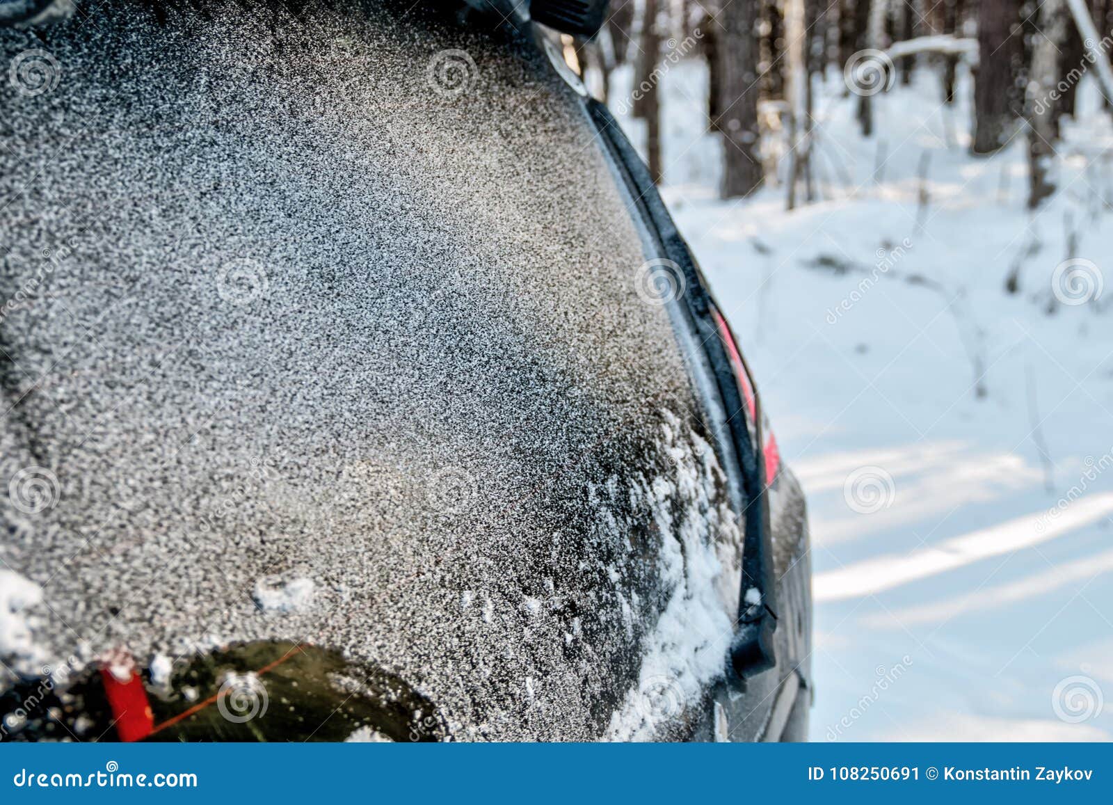 Frozen windshield of a car stock image. Image of seasonal - 108250691