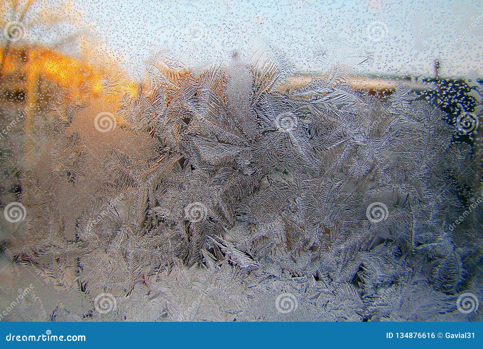 Frozen Winter Window.frosty Pattern on the Glass Stock Photo - Image of ...