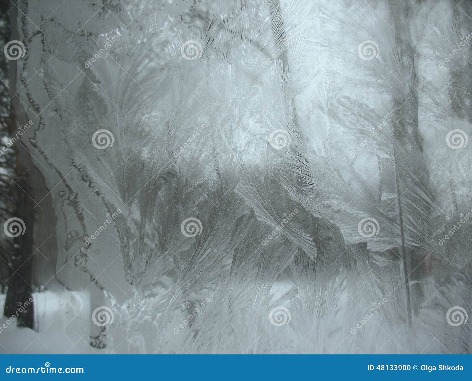 Frozen winter window stock photo. Image of crystals, glass - 48133900