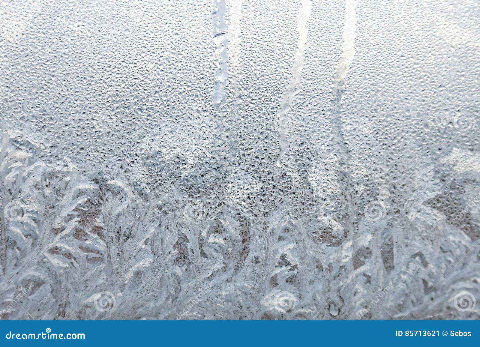 Frozen Winter Window. Texture Ice Patterns on Glass Stock Image - Image ...