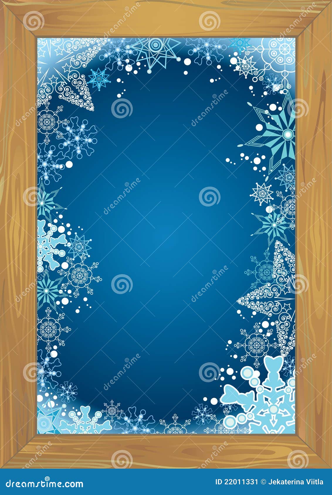 Frozen wooden window stock vector. Illustration of snow - 22011331