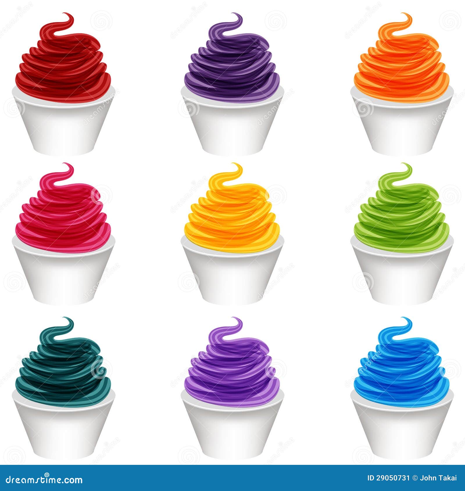 Frozen Yogurt Logo. Sweet Cold Desserts Vector Labels | CartoonDealer ...