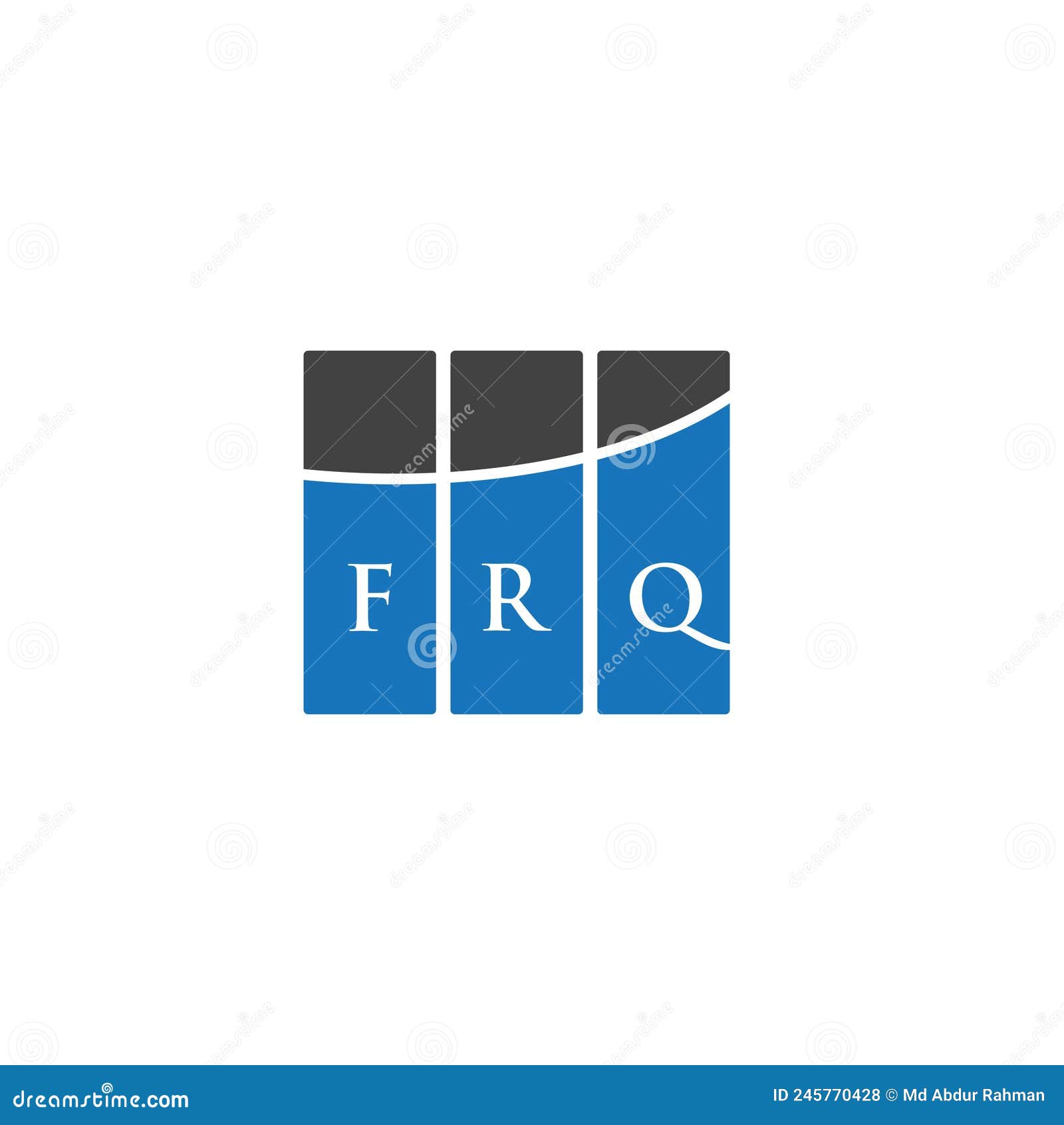 FRQ Letter Logo Design on WHITE Background. FRQ Creative Initials ...