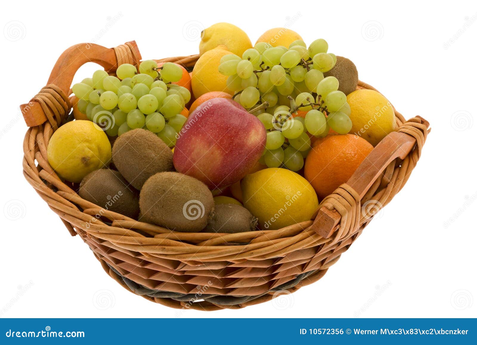Fruchtkorb stockfoto. Bild von vegetarier, nahrung, trauben - 10572356