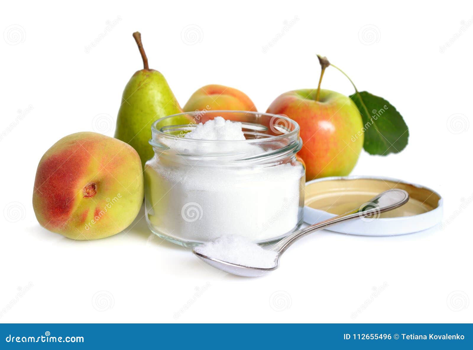 Fructosa, O Fructosa Con La Fruta Aislado Foto de archivo - Imagen de ...