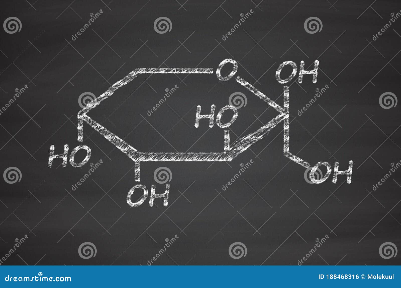 Fructose (D-fructose) Fruit Sugar Molecule. Component of High-fructose ...