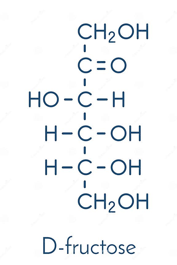 Fructose D-fructose Fruit Sugar Molecule. Component of High-fructose ...