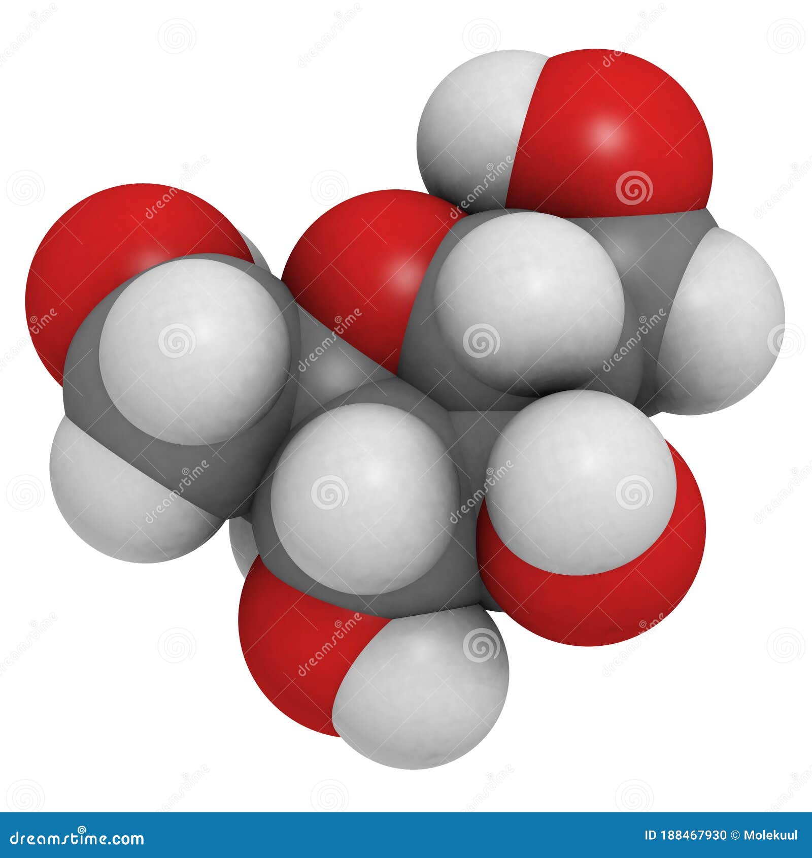 Fructose (fruit Sugar) Molecule Stock Illustration - Illustration of ...