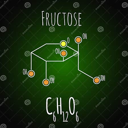 Fructose Fruit Sugar Molecule. Component of High-fructose Corn Syrup ...