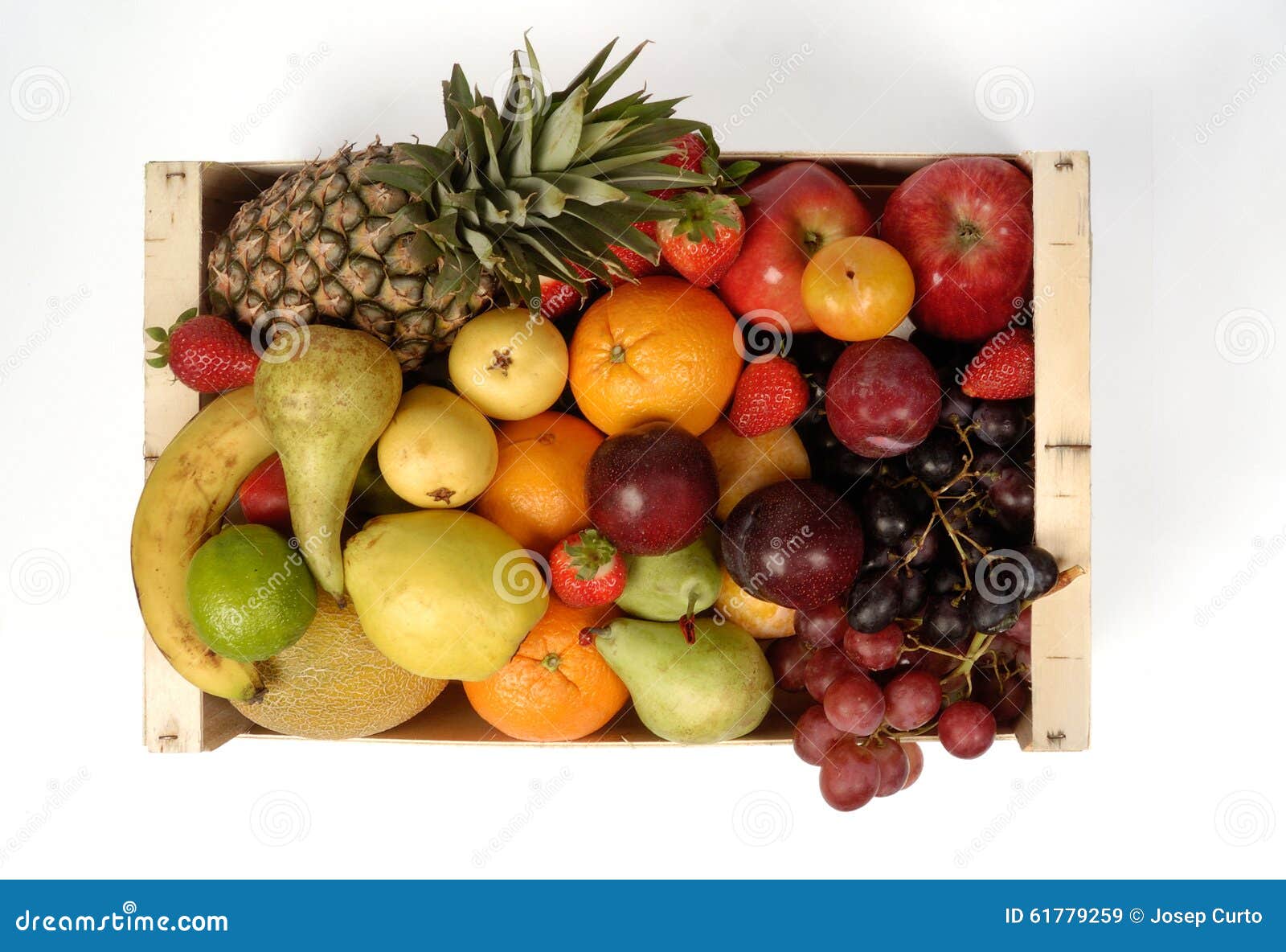 Frui Boxvarious Fruits with a White Background Stock Image - Image of ...