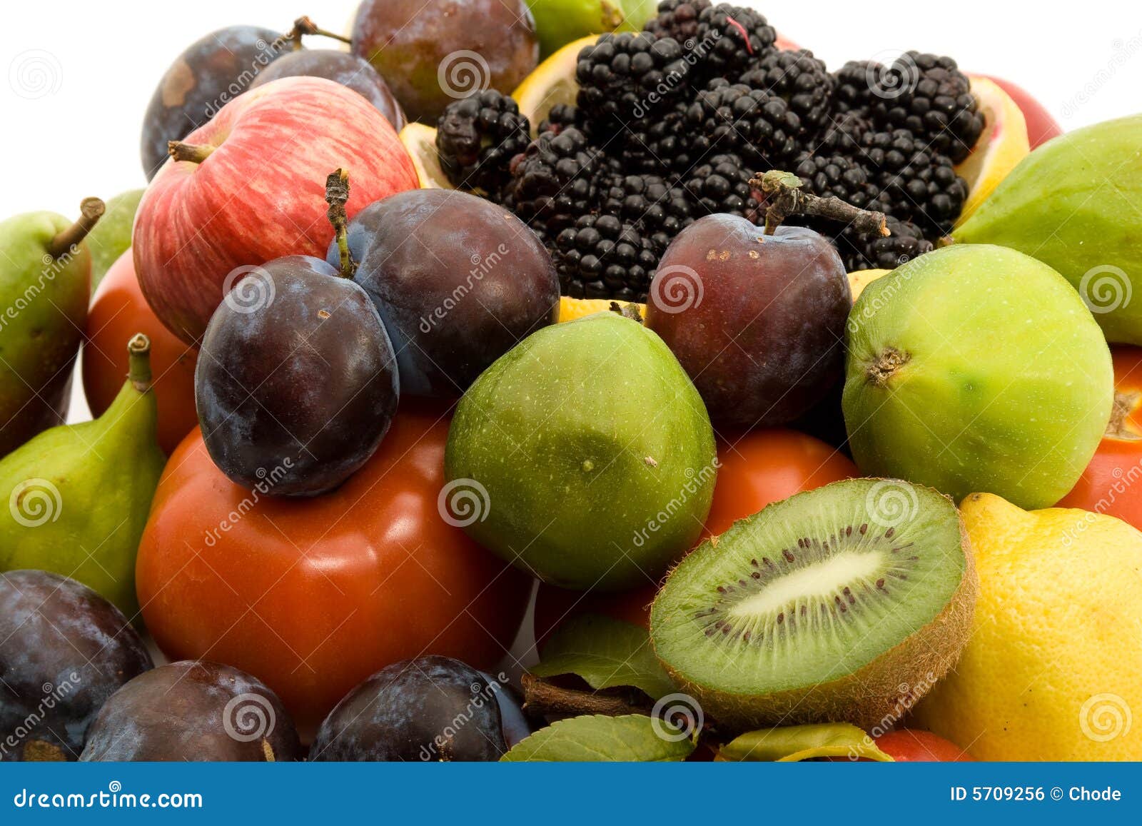 Fruit stock photo. Image of peach, plum, pear, isolated - 5709256