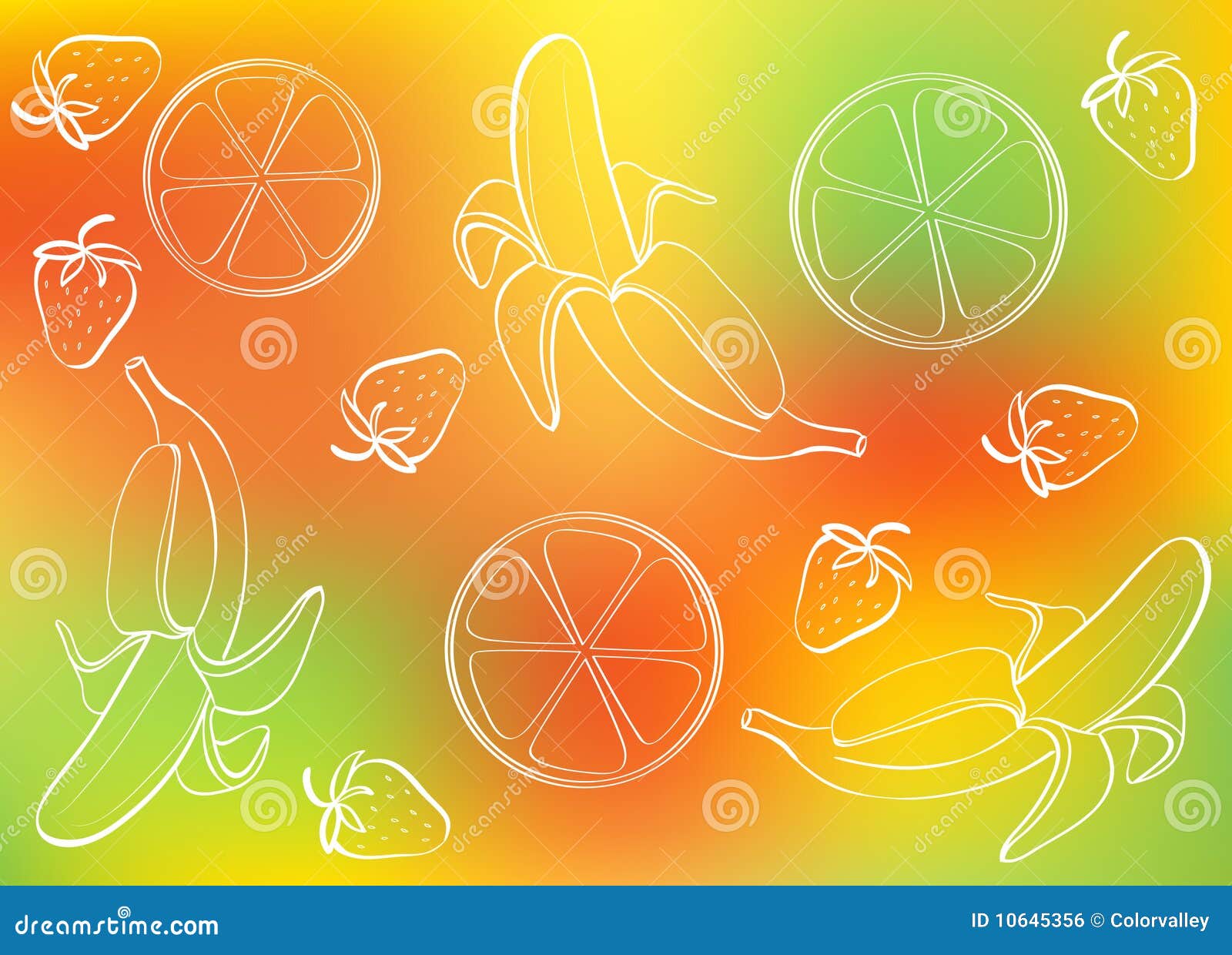 Fruit abstract background stock vector. Illustration of graphic - 10645356