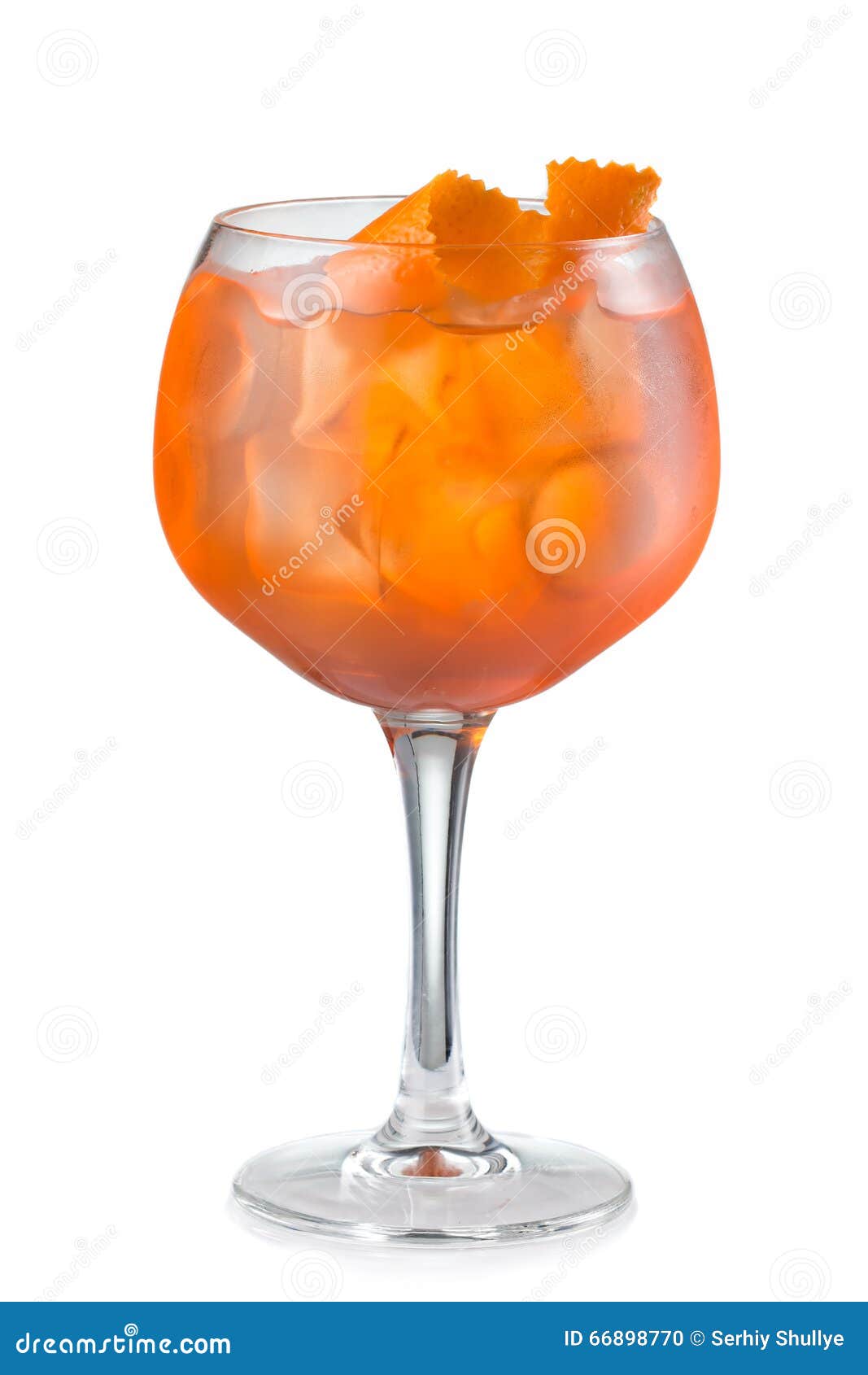 Fruit Alcohol Cocktail with Orange Slice Isolated on White Stock Photo ...