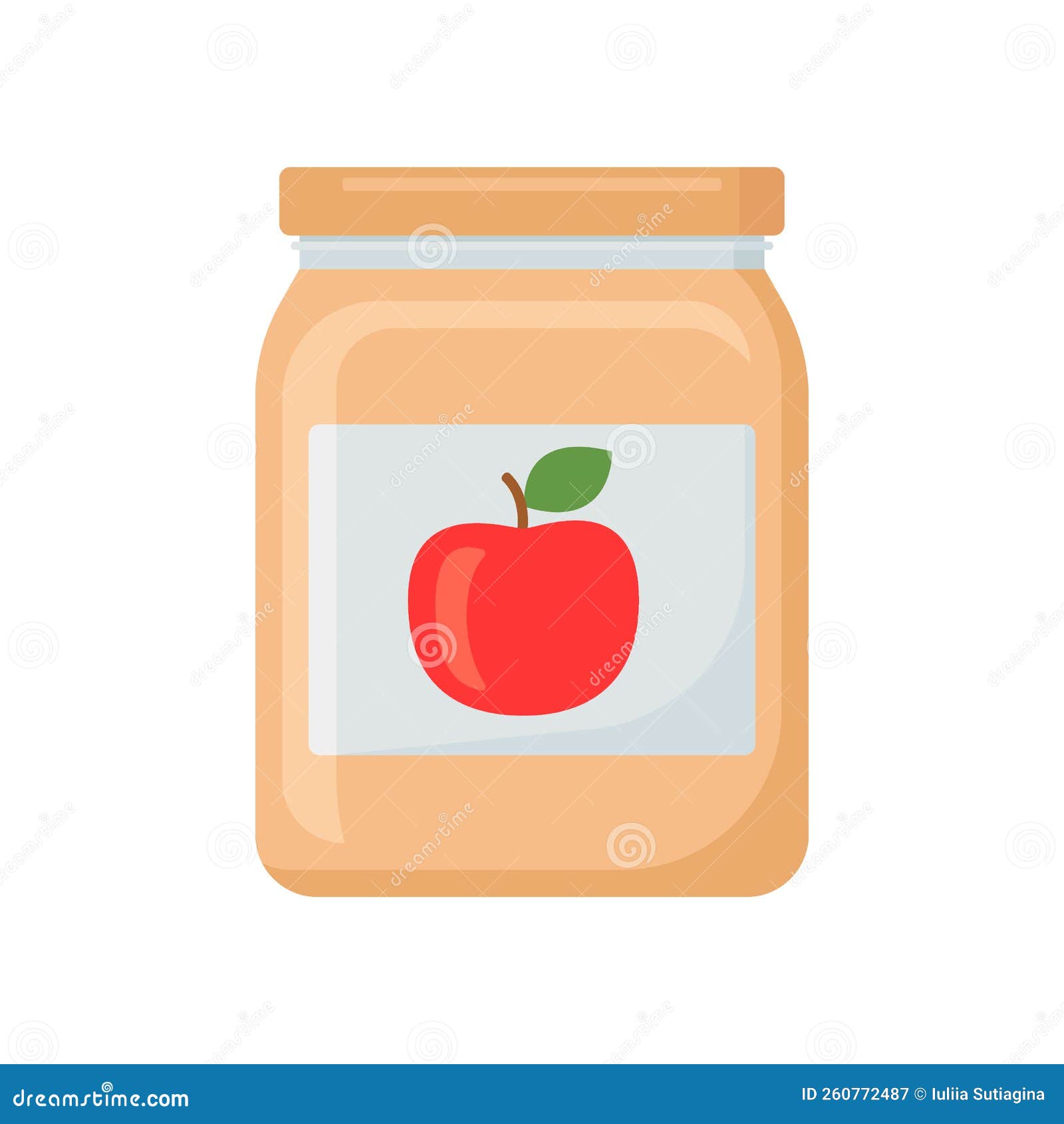 Apple Jam Jar, Preserve Vector. Apple Jam Jar, Preserve Vector ...