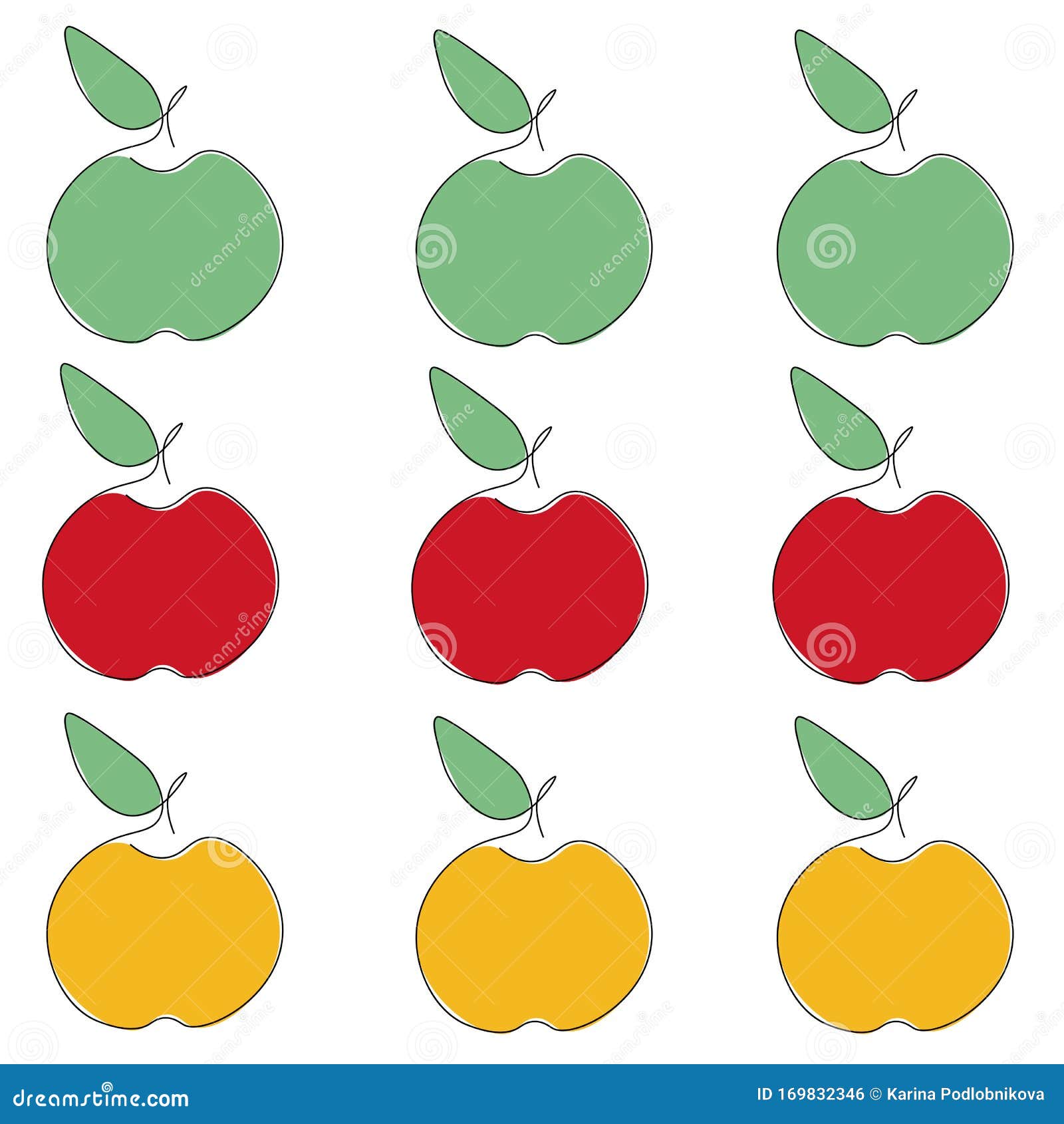 Fruit Apple Pattern Design, Vector Illustration Stock Vector ...