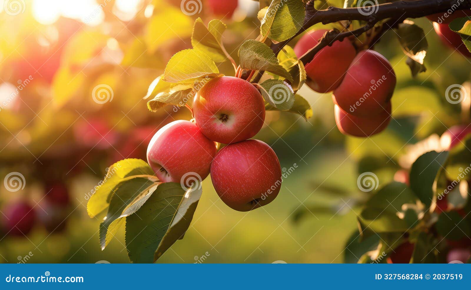 Fruit apple tree growing stock illustration. Illustration of foliage ...