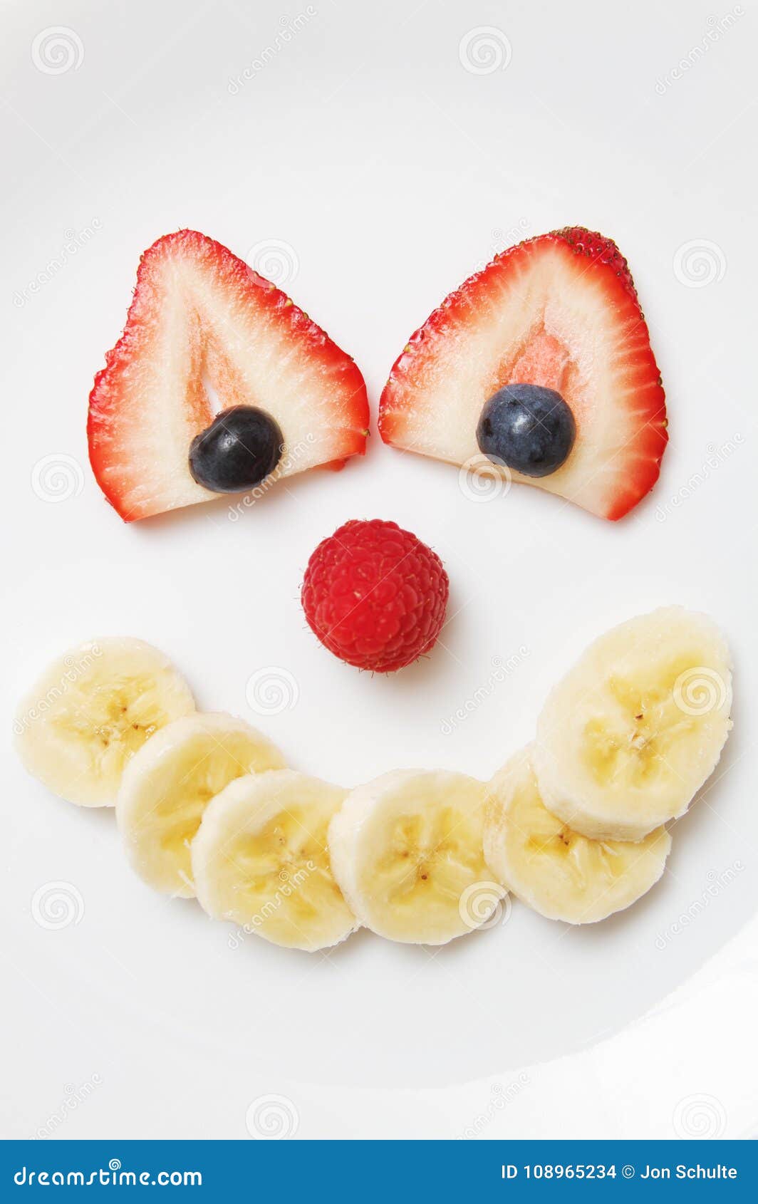 Fruit Face Plate stock photo. Image of facial, cute - 108965234
