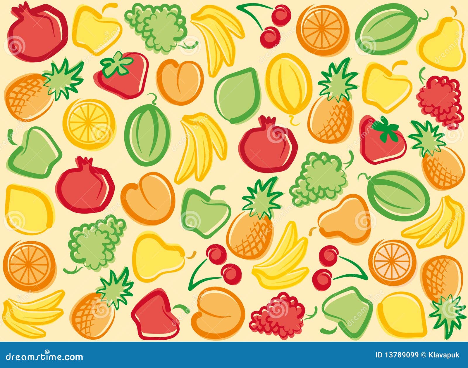 Fruit background stock vector. Illustration of group - 13789099