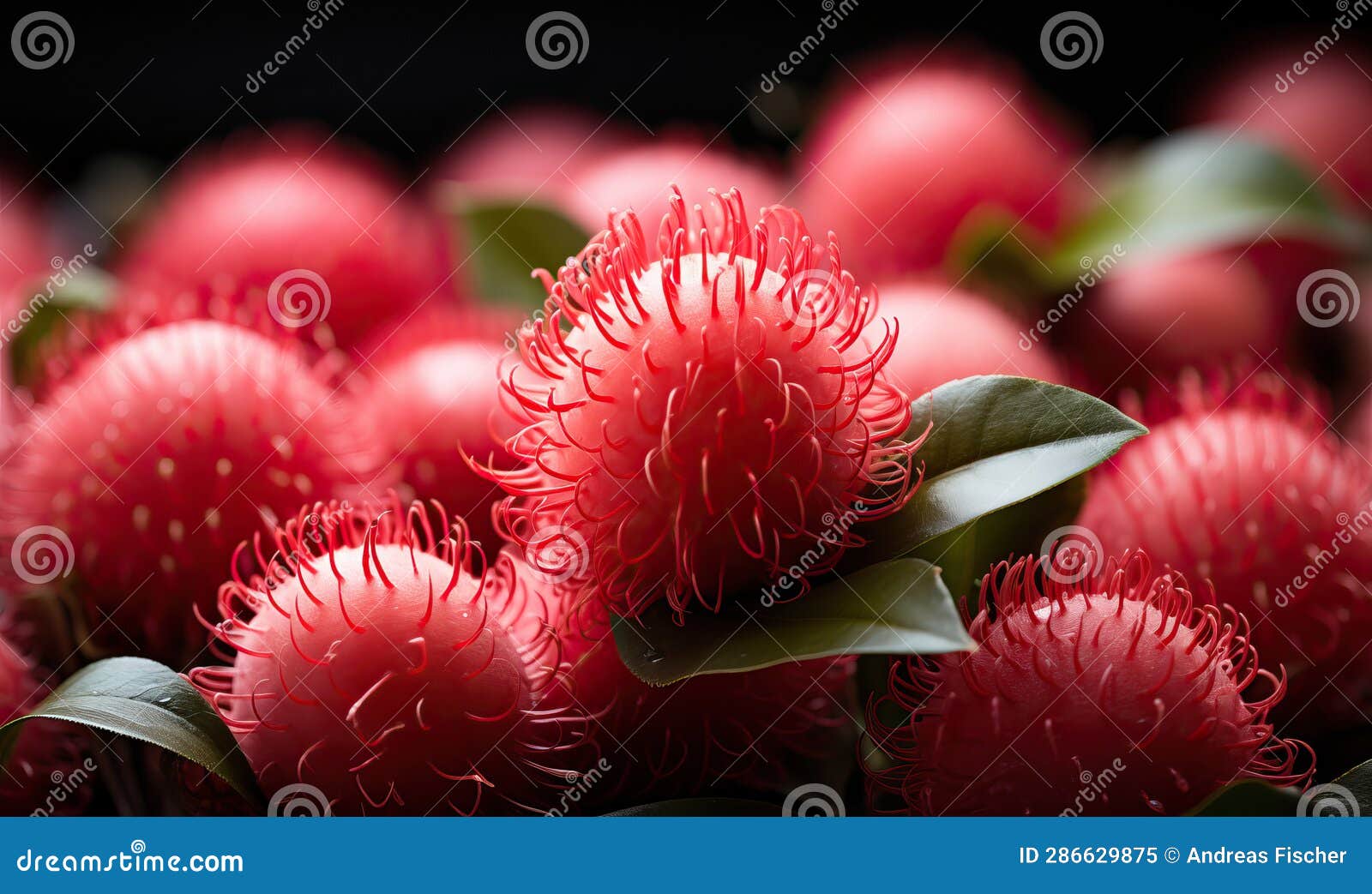 Fruit Background, Exotic Sweet Tasty Fruit Ranbutan. Stock Image ...