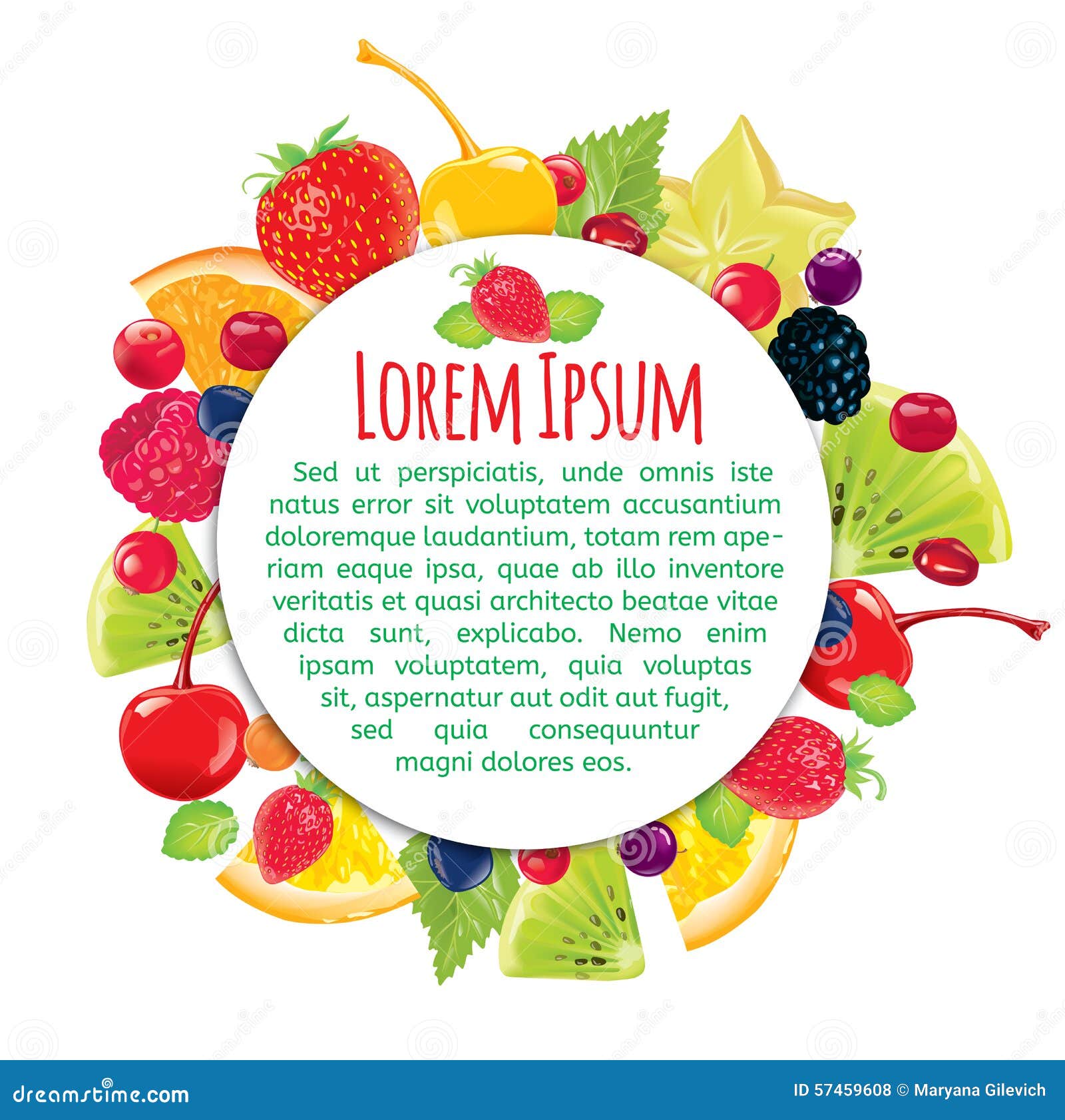 Fruit banner stock vector. Illustration of blue, fruit - 57459608