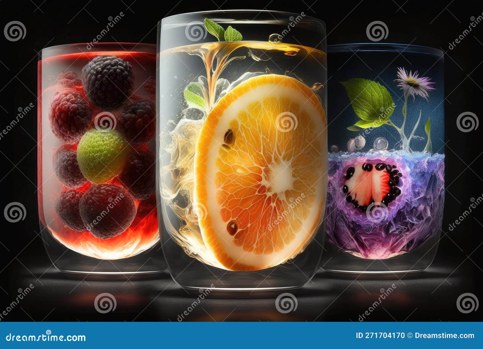 Fruit Based Mixed Drinks for Good Health Stock Illustration ...