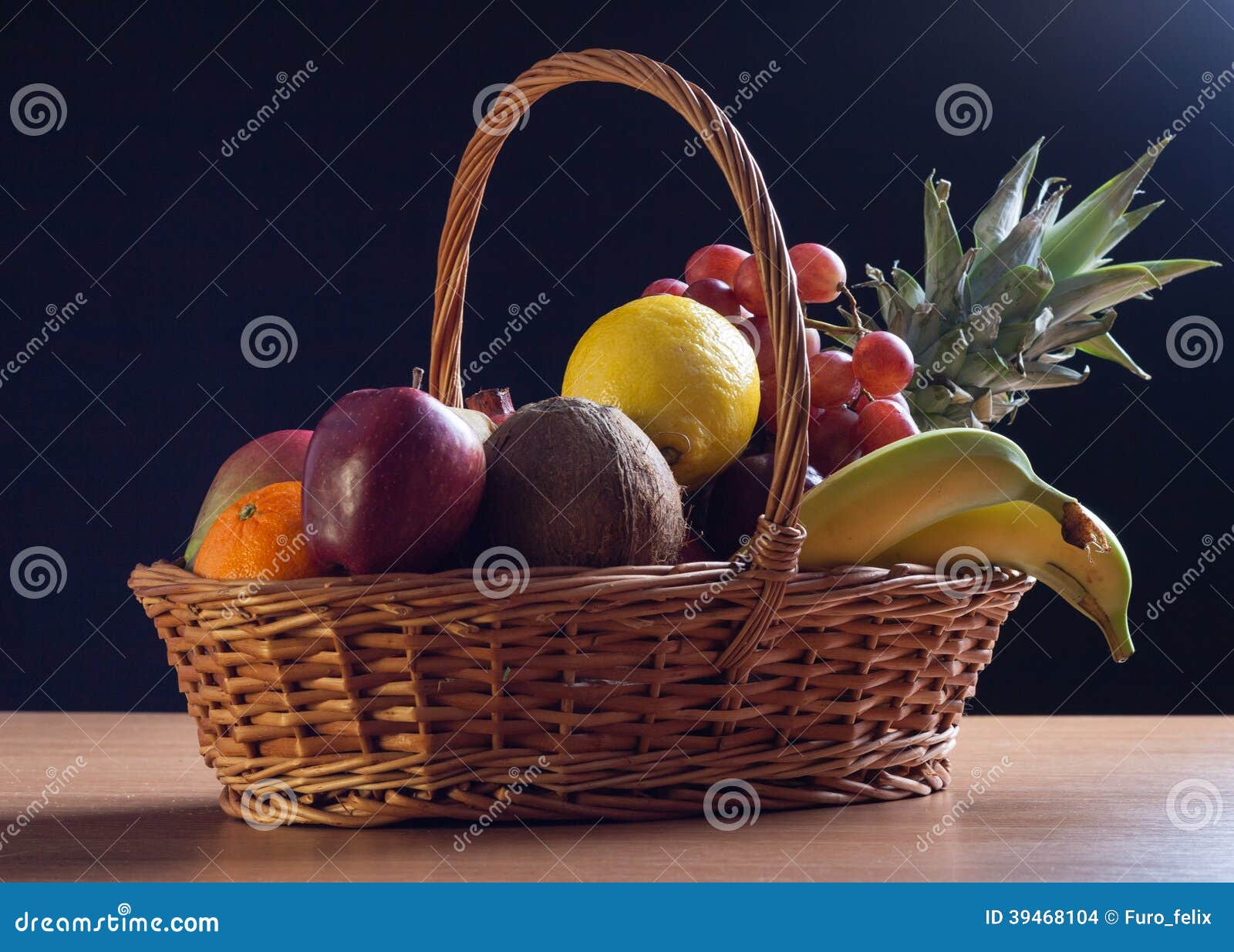Fruit basket stock photo. Image of fruits, nutrition - 39468104