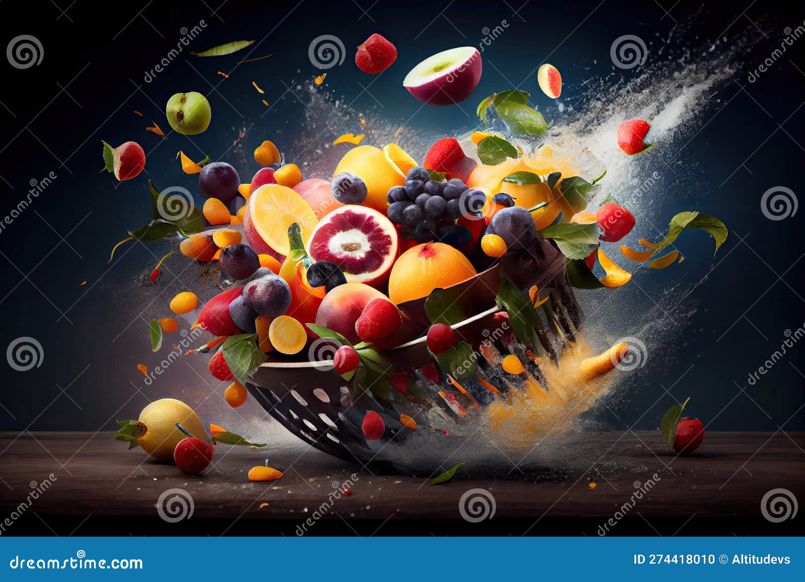 A Fruit Basket Exploding with Fresh Summer Fruits, Ready To Be Enjoyed ...