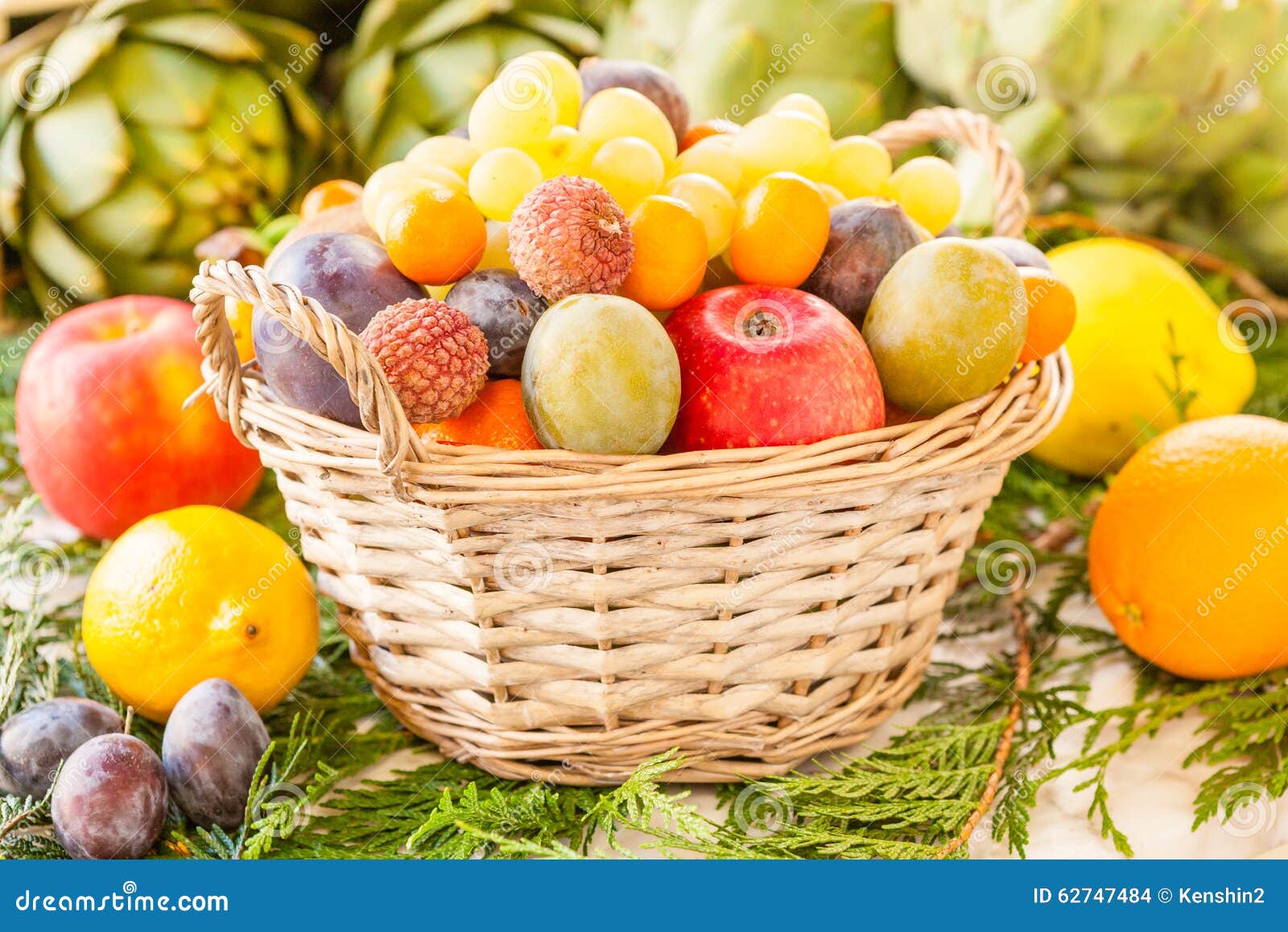 Fruit basket stock photo. Image of healty, food, collection - 62747484