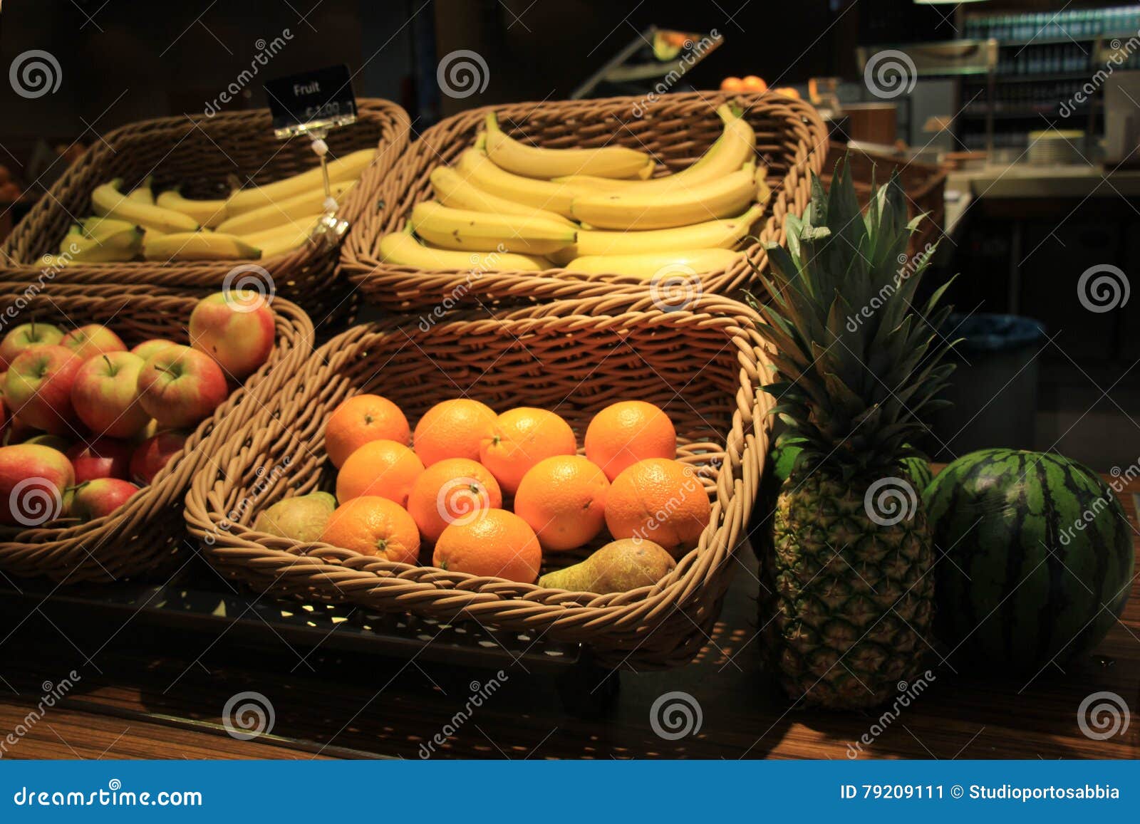Fruit in baskets stock image. Image of fruits, retail - 79209111