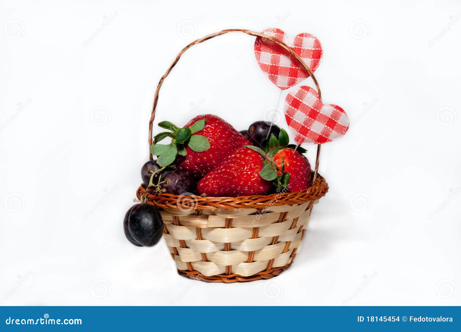 Fruit and Berries in a Basket Stock Photo - Image of congratulation ...