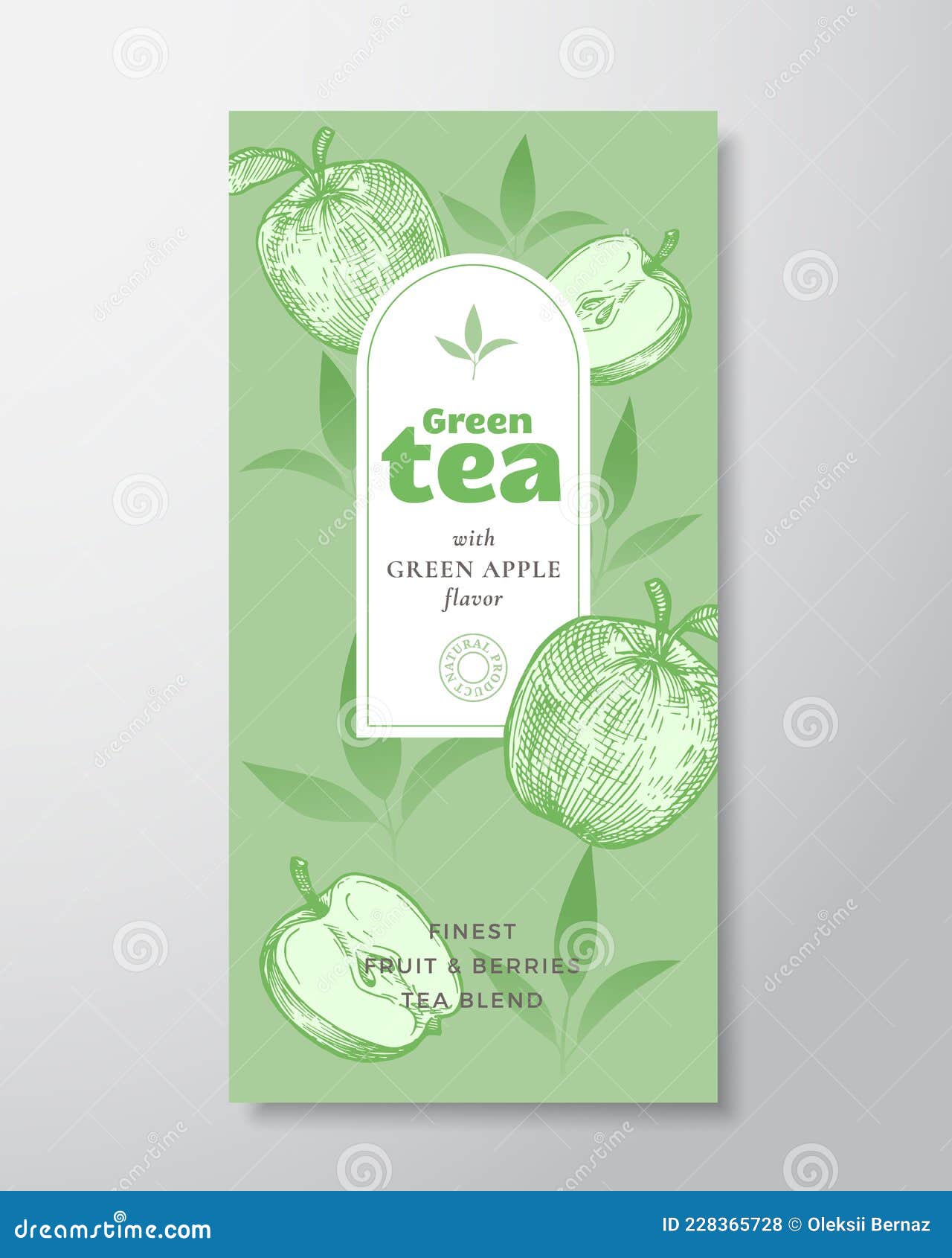 Fruit and Berries Tea Label Template. Abstract Vector Packaging Design ...