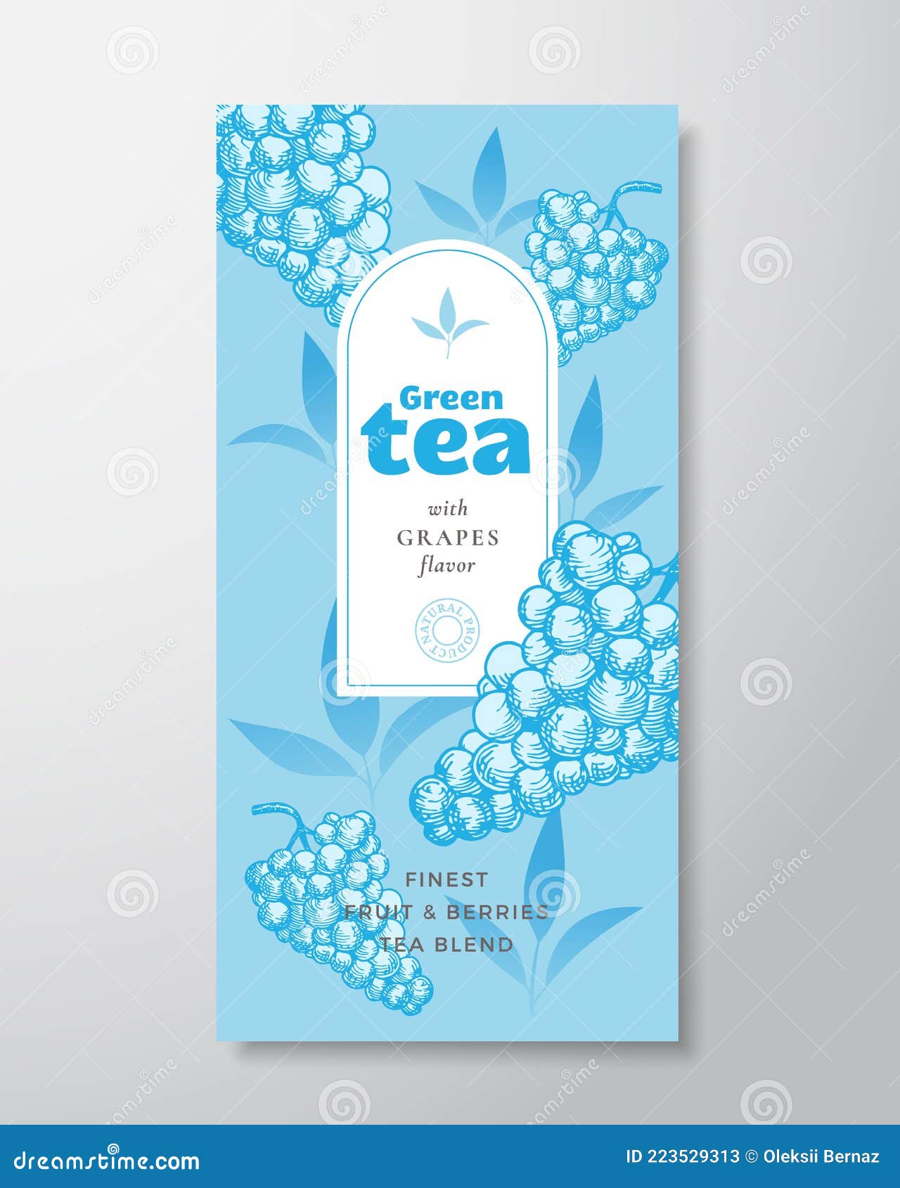 Fruit and Berries Tea Label Template. Abstract Vector Packaging Design ...