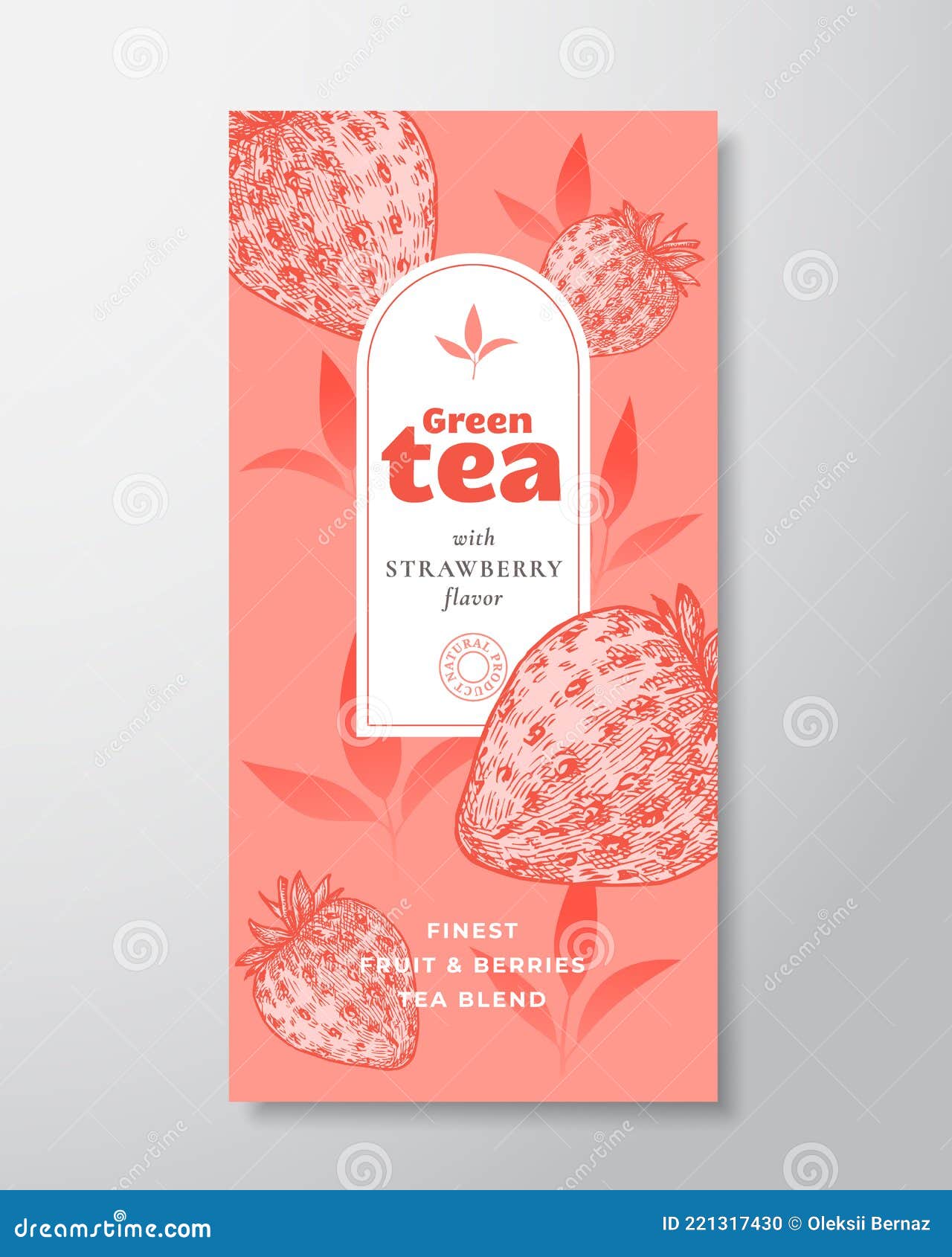 Fruit and Berries Tea Label Template. Abstract Vector Packaging Design ...