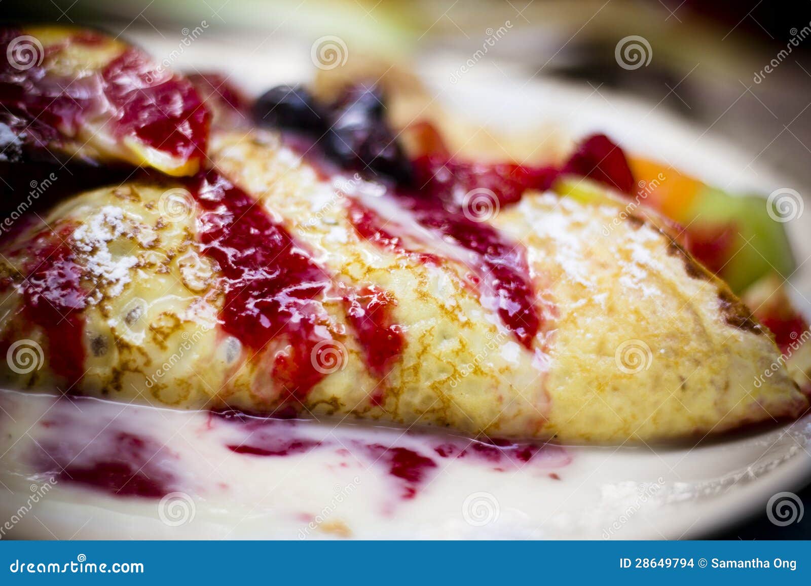 Fruit Berry Crepe stock photo. Image of dessert, french - 28649794
