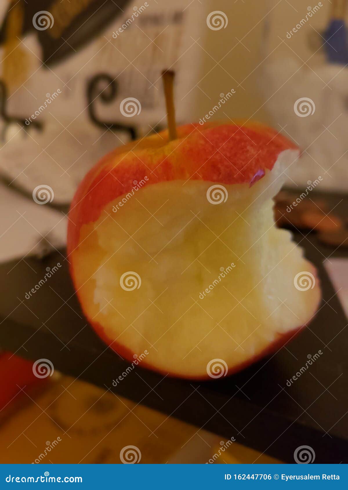 Fruit Bited Apple Zoomed Sweet Stock Photo - Image of sweet, fruit ...