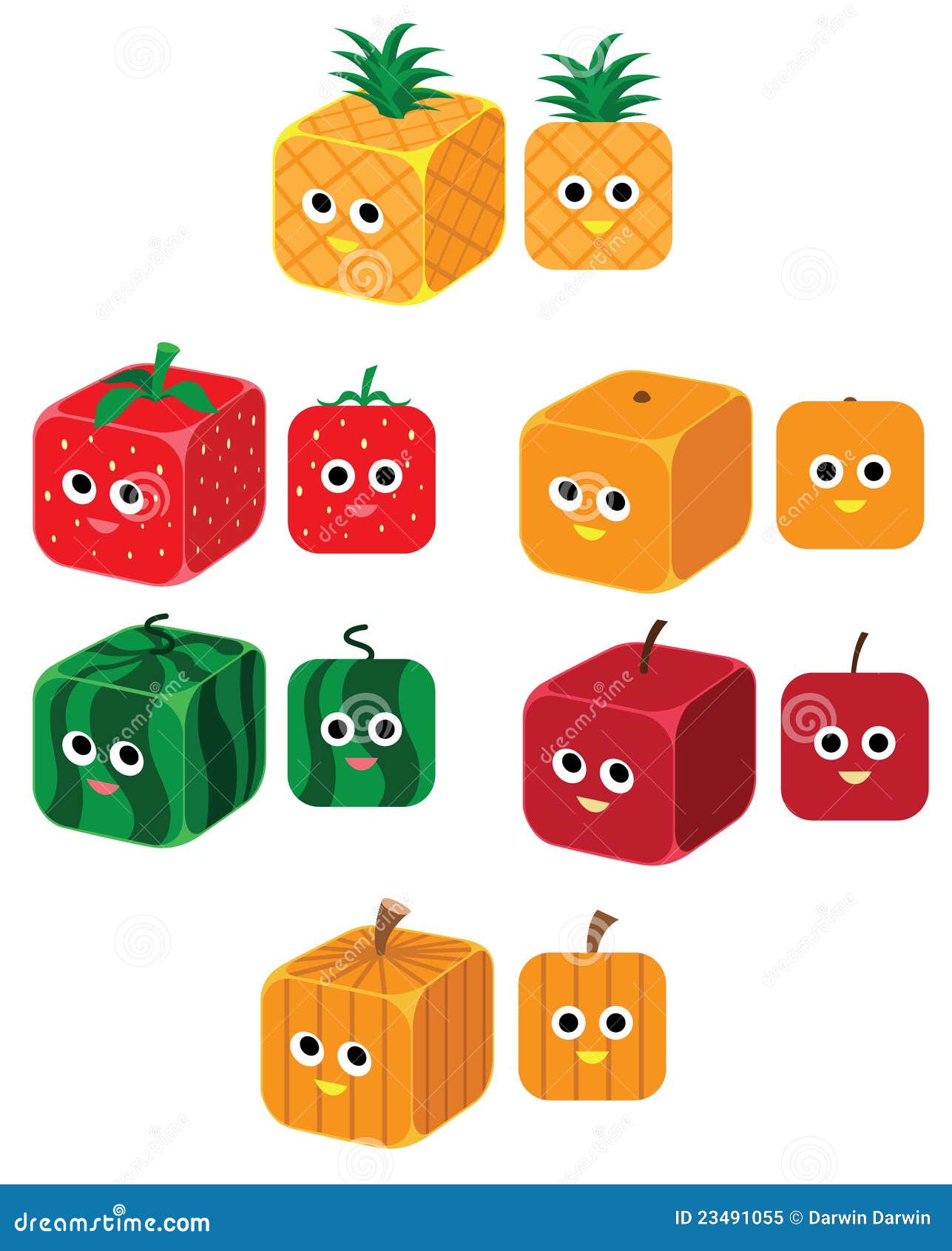 Fruit Block stock vector. Illustration of bright, orange - 23491055