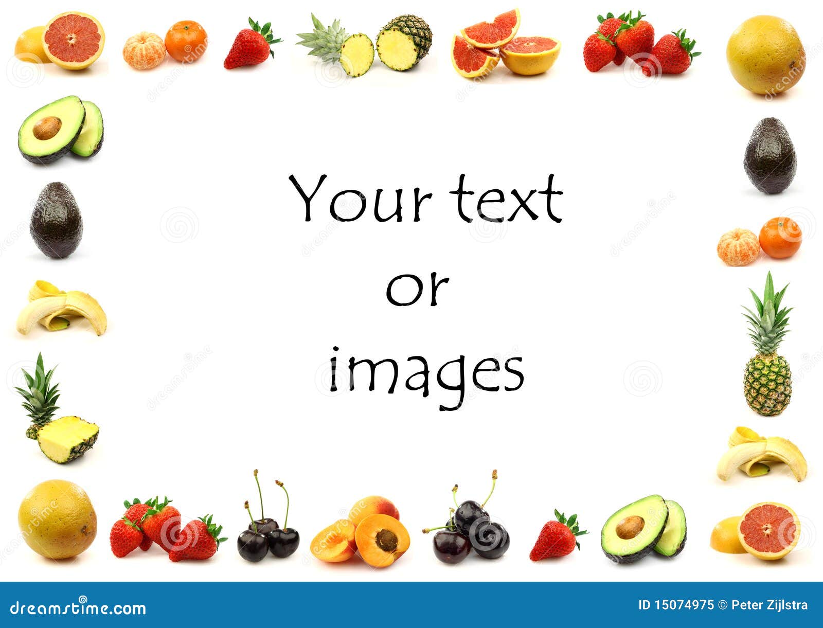 Fruit border stock image. Image of cherry, card, decoration - 15074975
