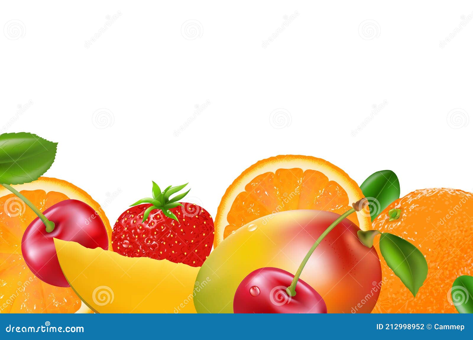 Fruit Border stock vector. Illustration of agriculture - 212998952