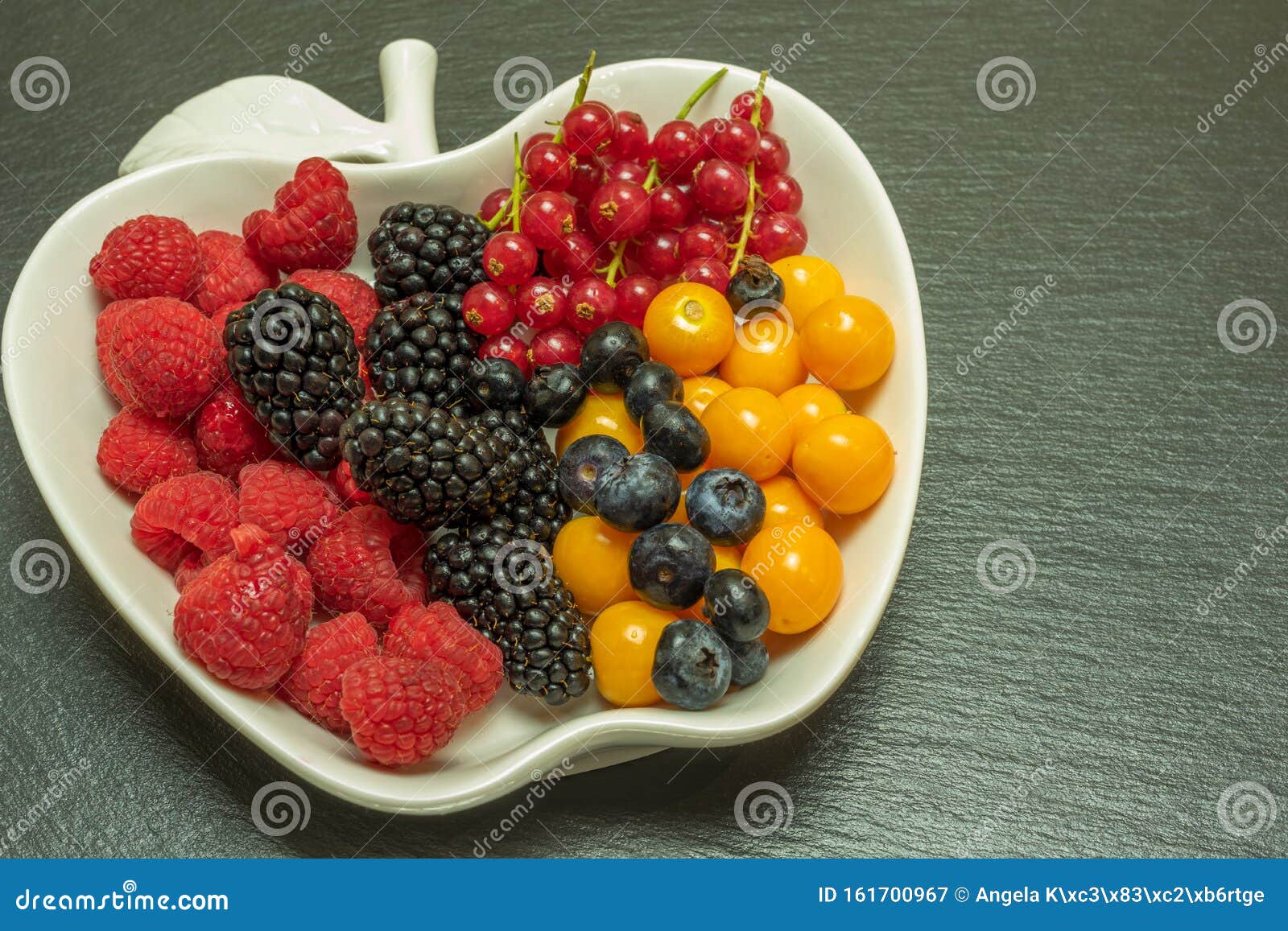 A Fruit Bowl in Apple Shape Filled with Stock Image - Image of nature ...