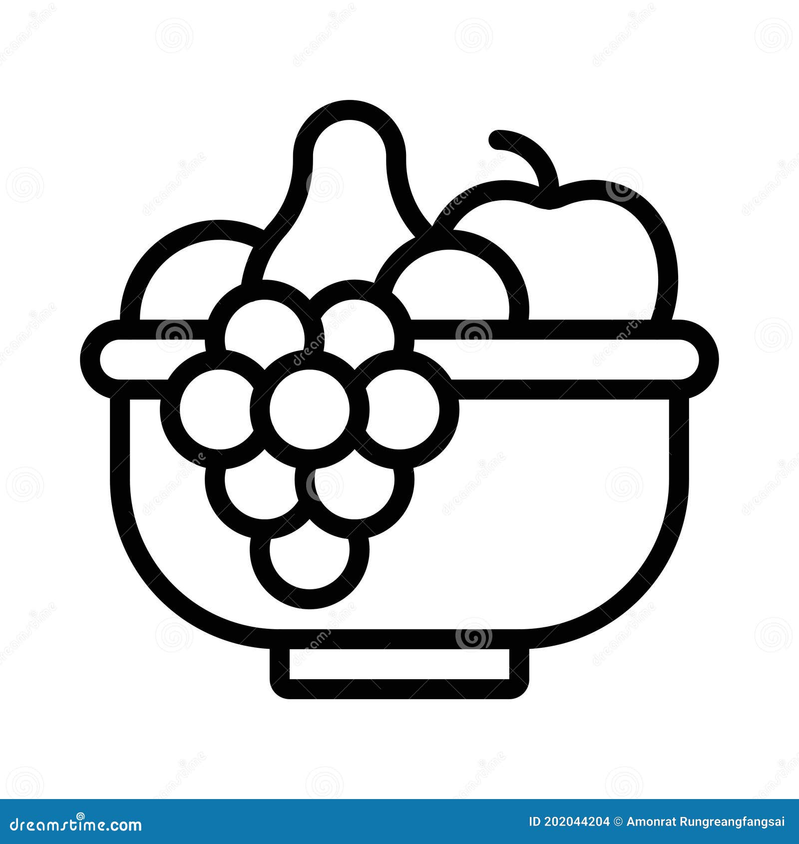 Fruit Bowl Icon, Thanksgiving Related Vector Stock Vector ...