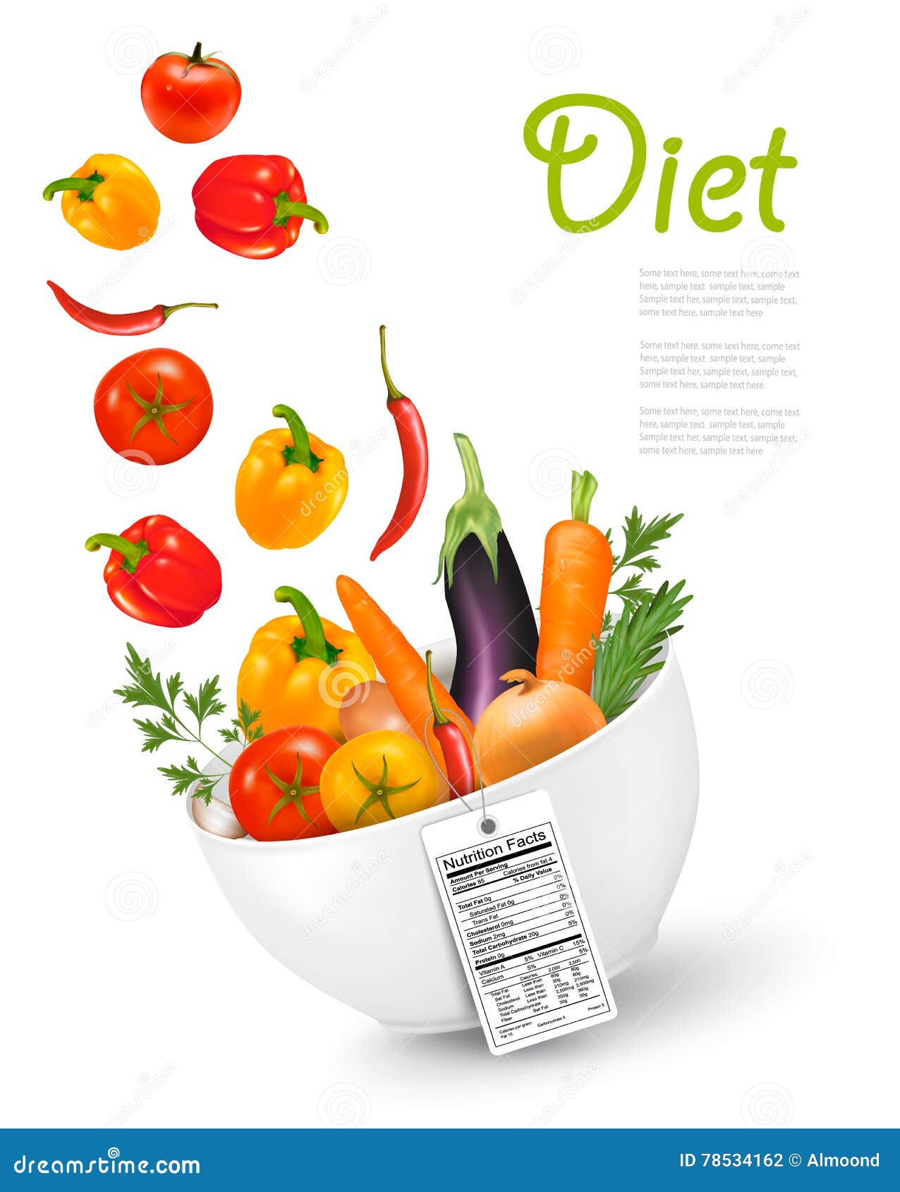 Nutritional Label. Food Value And Calories Information, Daily Portion ...