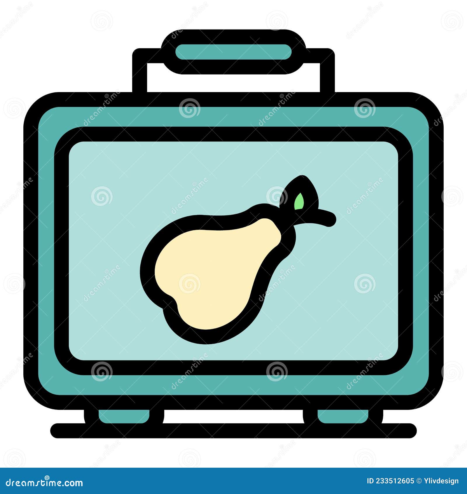 Fruit Box Icon Color Outline Vector Stock Vector - Illustration of ...