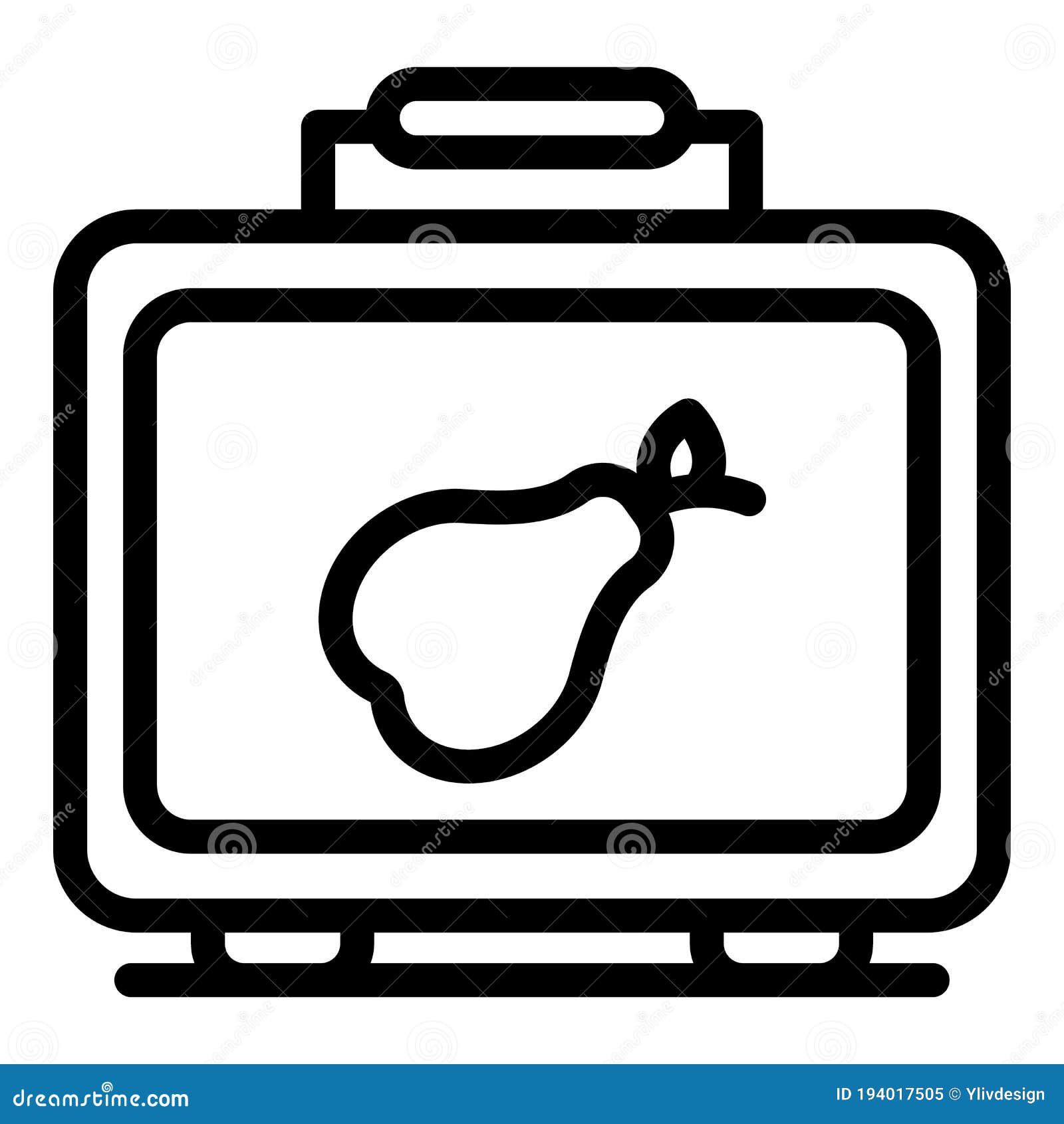 Fruit Box Icon, Outline Style Stock Vector - Illustration of outline ...