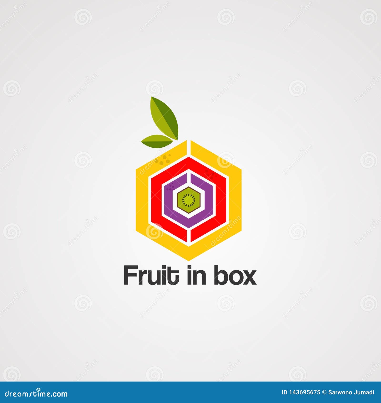 Fruit in Box Logo Vector, Icon, Element, and Template Stock Vector ...