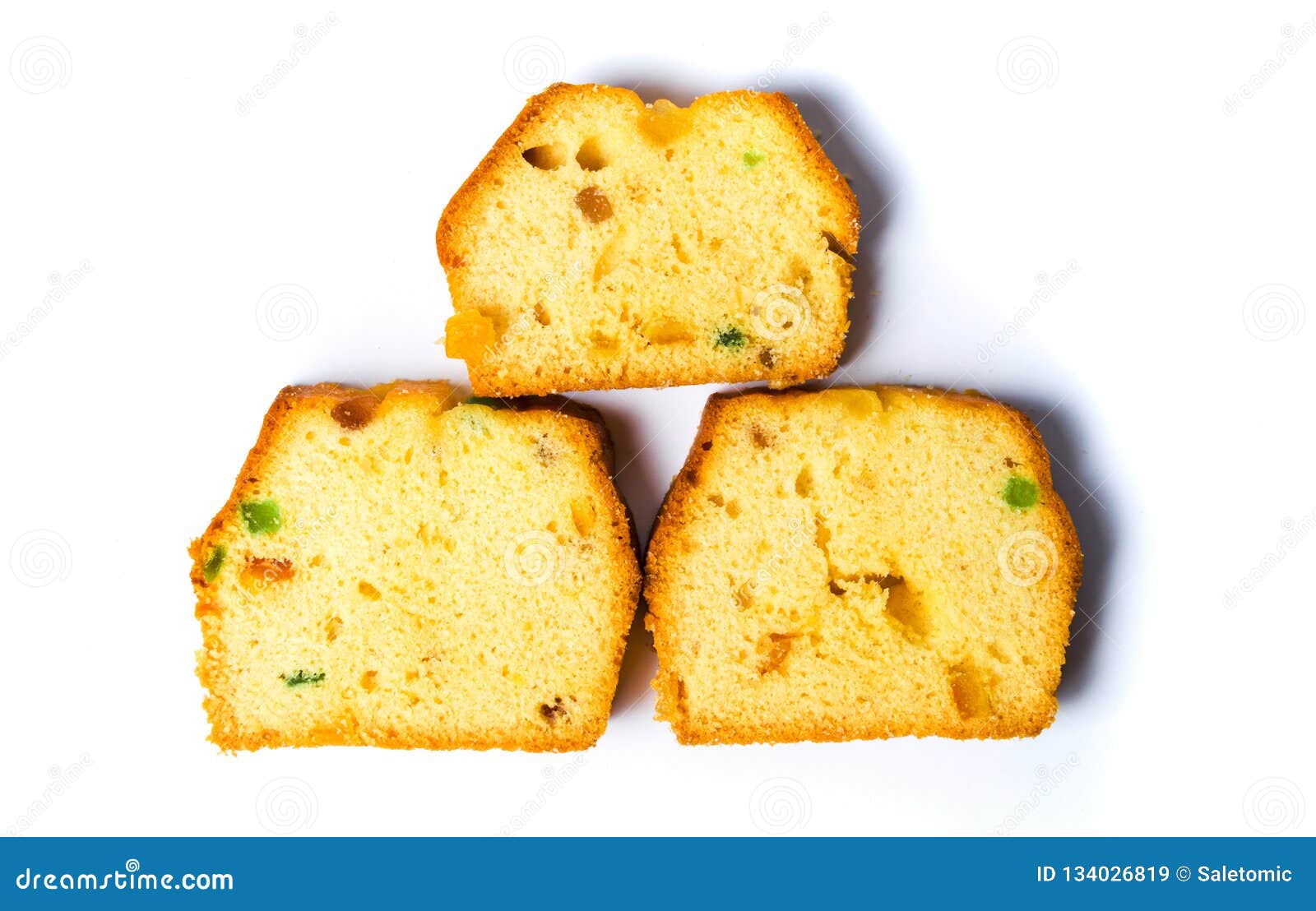 Fruit Bread Sliced Isolated on White Stock Image - Image of fresh ...