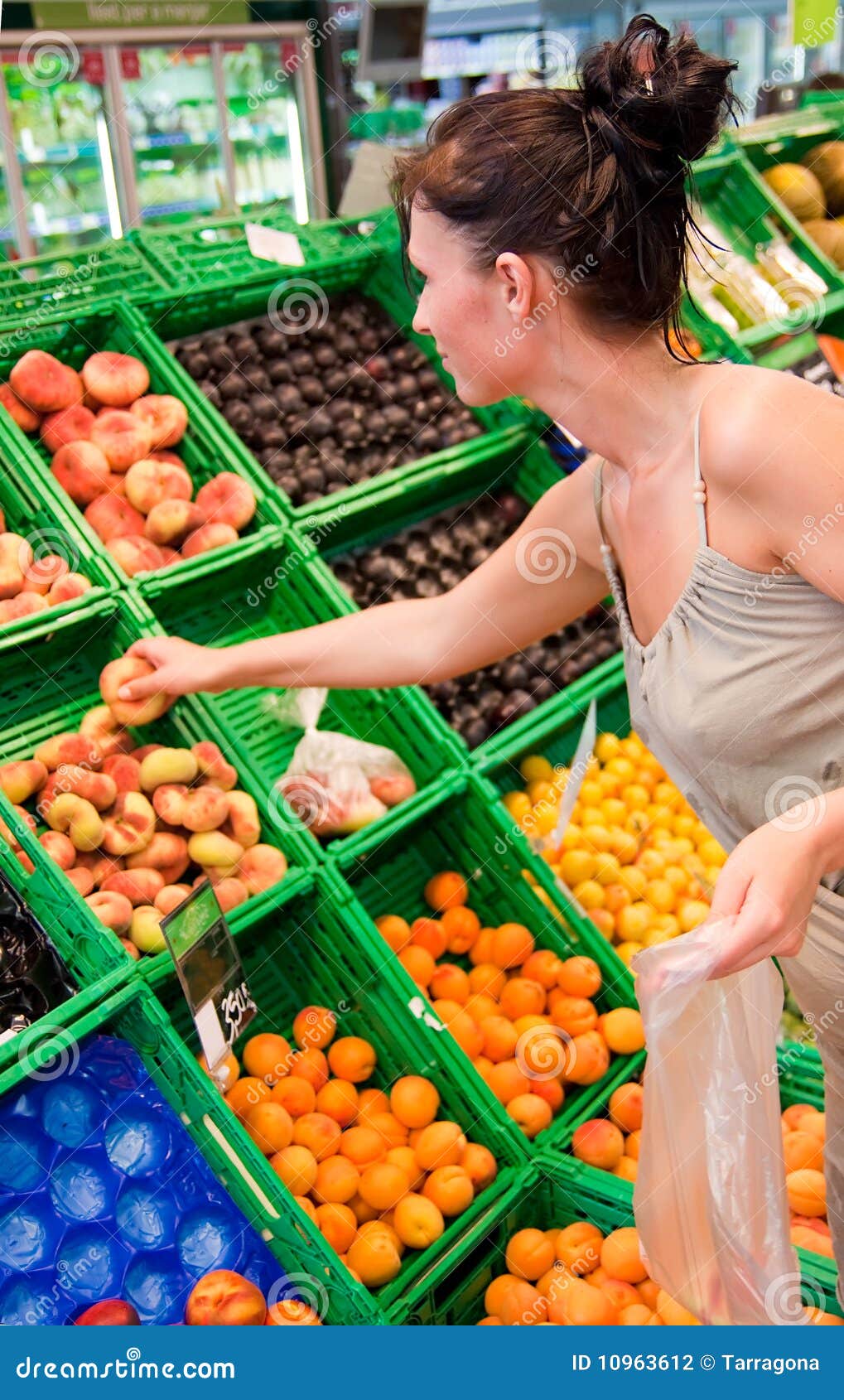 Fruit buying scene stock photo. Image of fresh, lady - 10963612